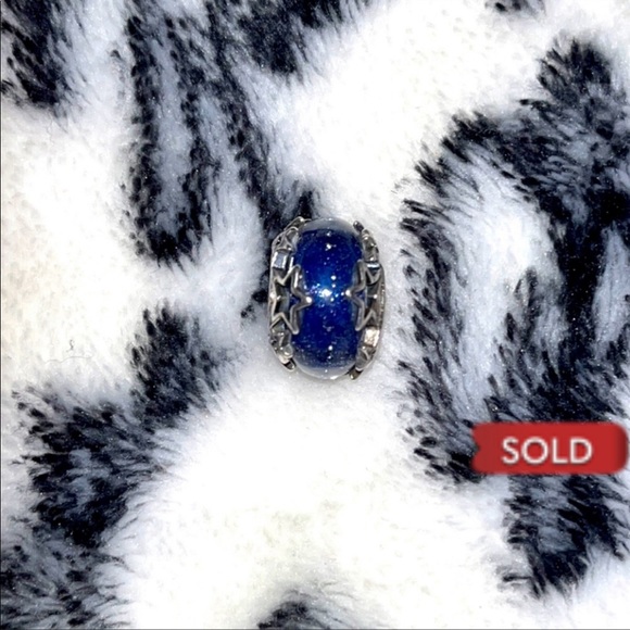 Pandora | Jewelry | Pandora Galaxy Blue Star Murano Charm | Poshmark
